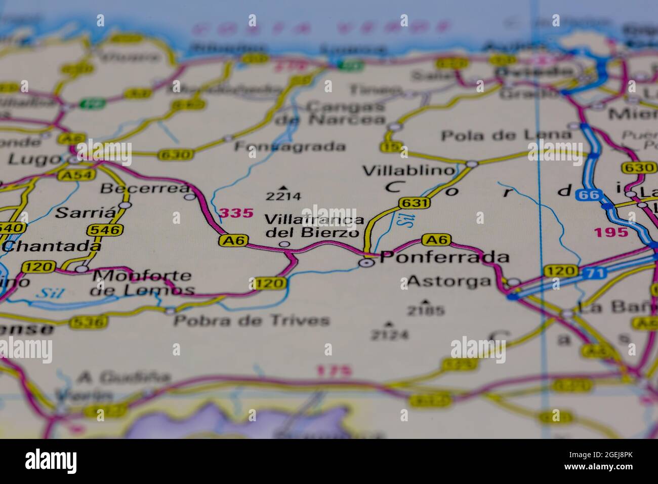 Map of villafranca del bierzo hi-res stock photography and images - Alamy