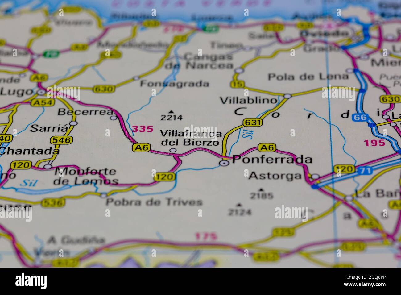 Map of villafranca del bierzo hi-res stock photography and images - Alamy