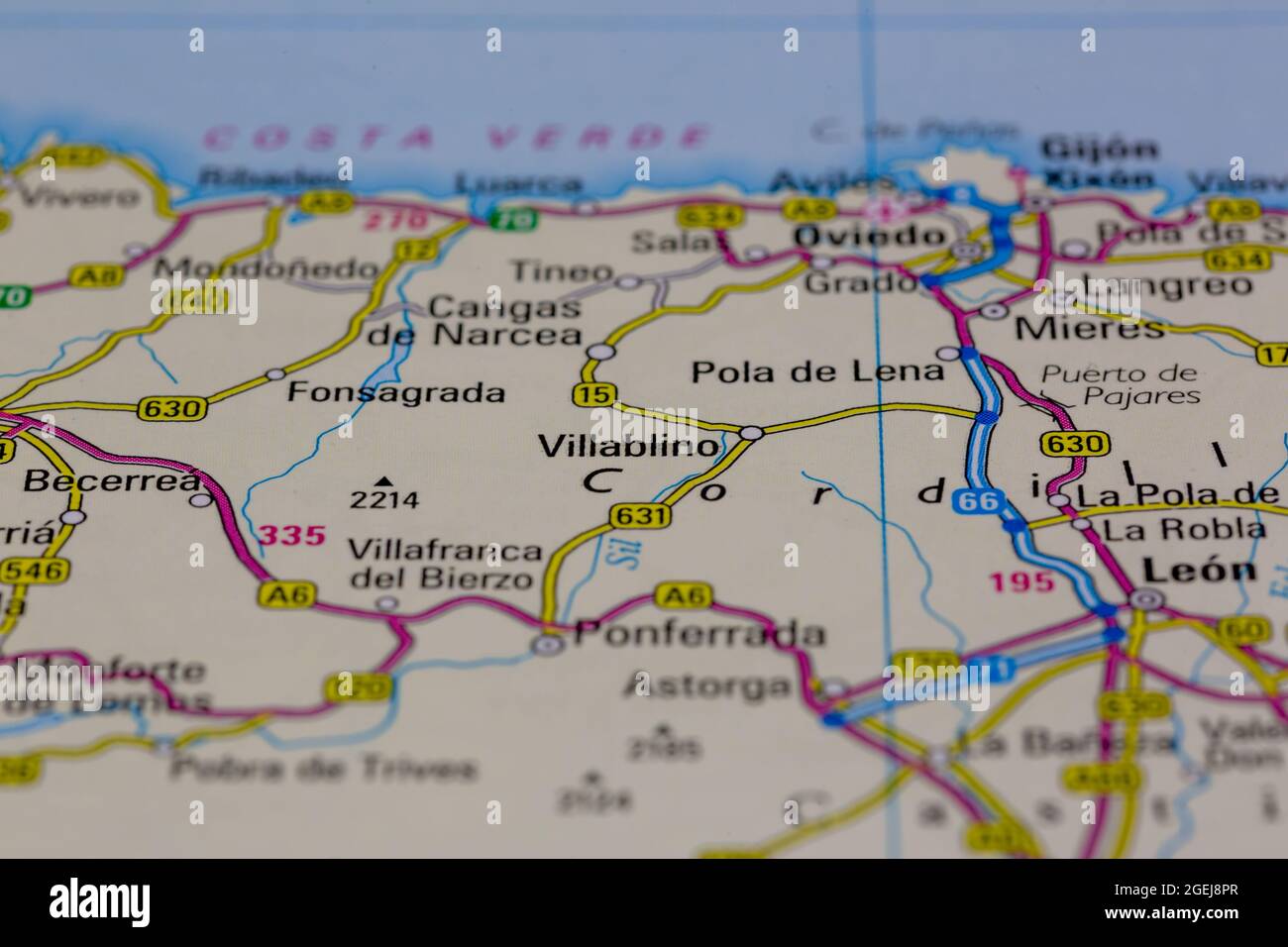 Map of villablino hi-res stock photography and images - Alamy