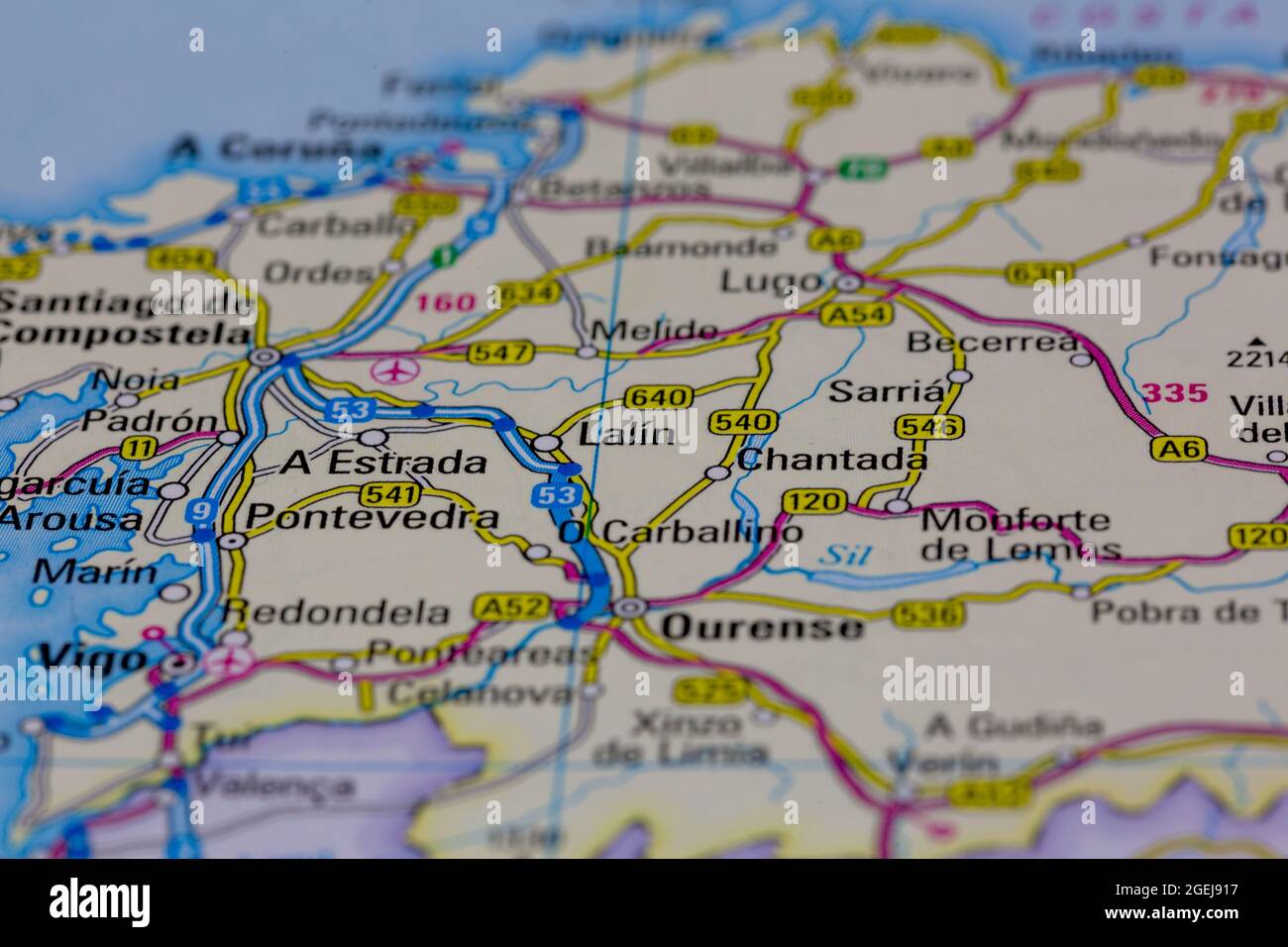 Map of lalin hi-res stock photography and images - Alamy