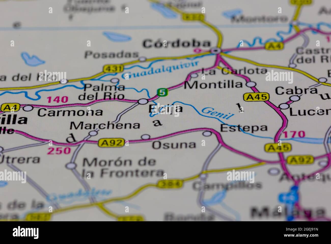 Map of ecija spain hi-res stock photography and images - Alamy