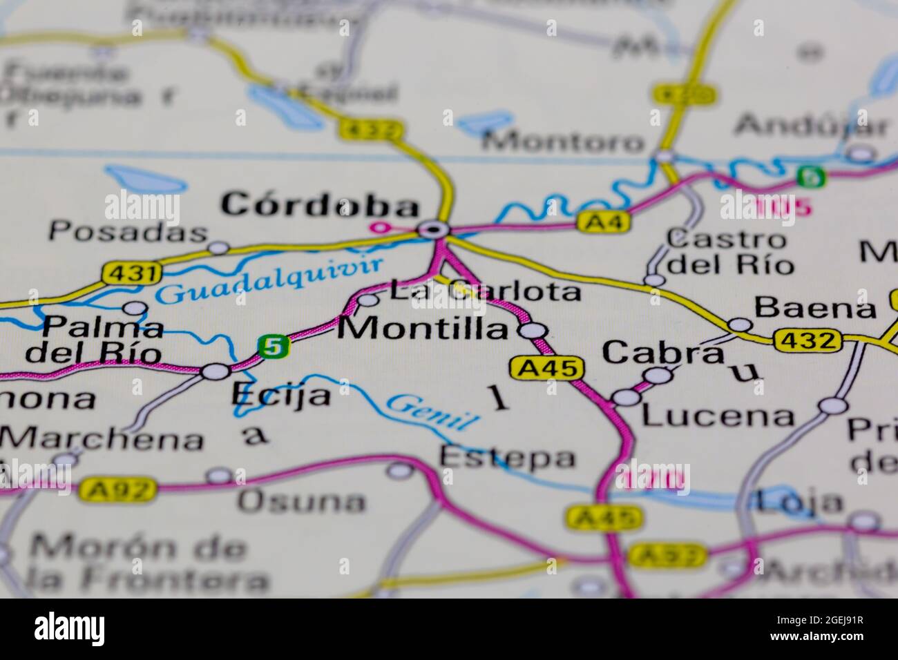 Map of montilla spain hi-res stock photography and images - Alamy