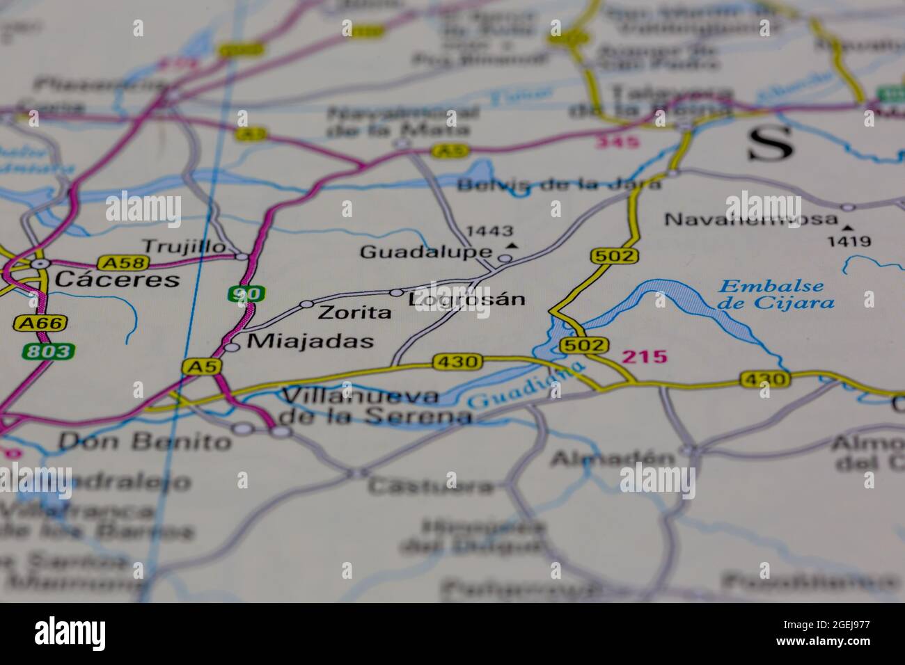 Map of logrosan spain hi-res stock photography and images - Alamy