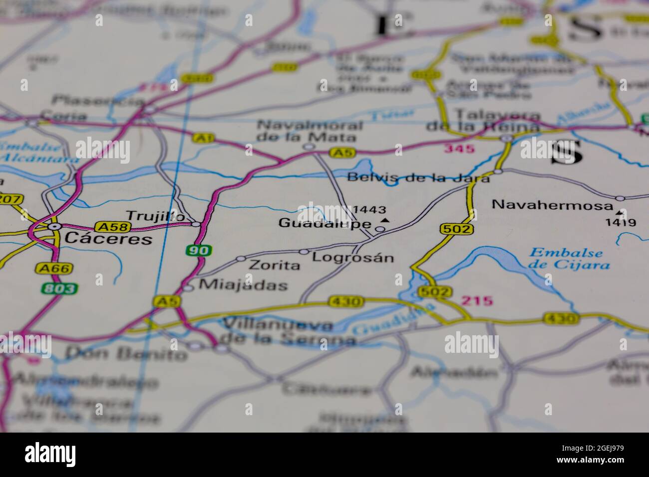 Map Of Guadalupe Spain High Resolution Stock Photography and Images - Alamy