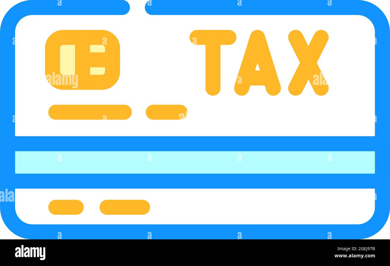 card tax color icon vector illustration Stock Vector Image & Art - Alamy