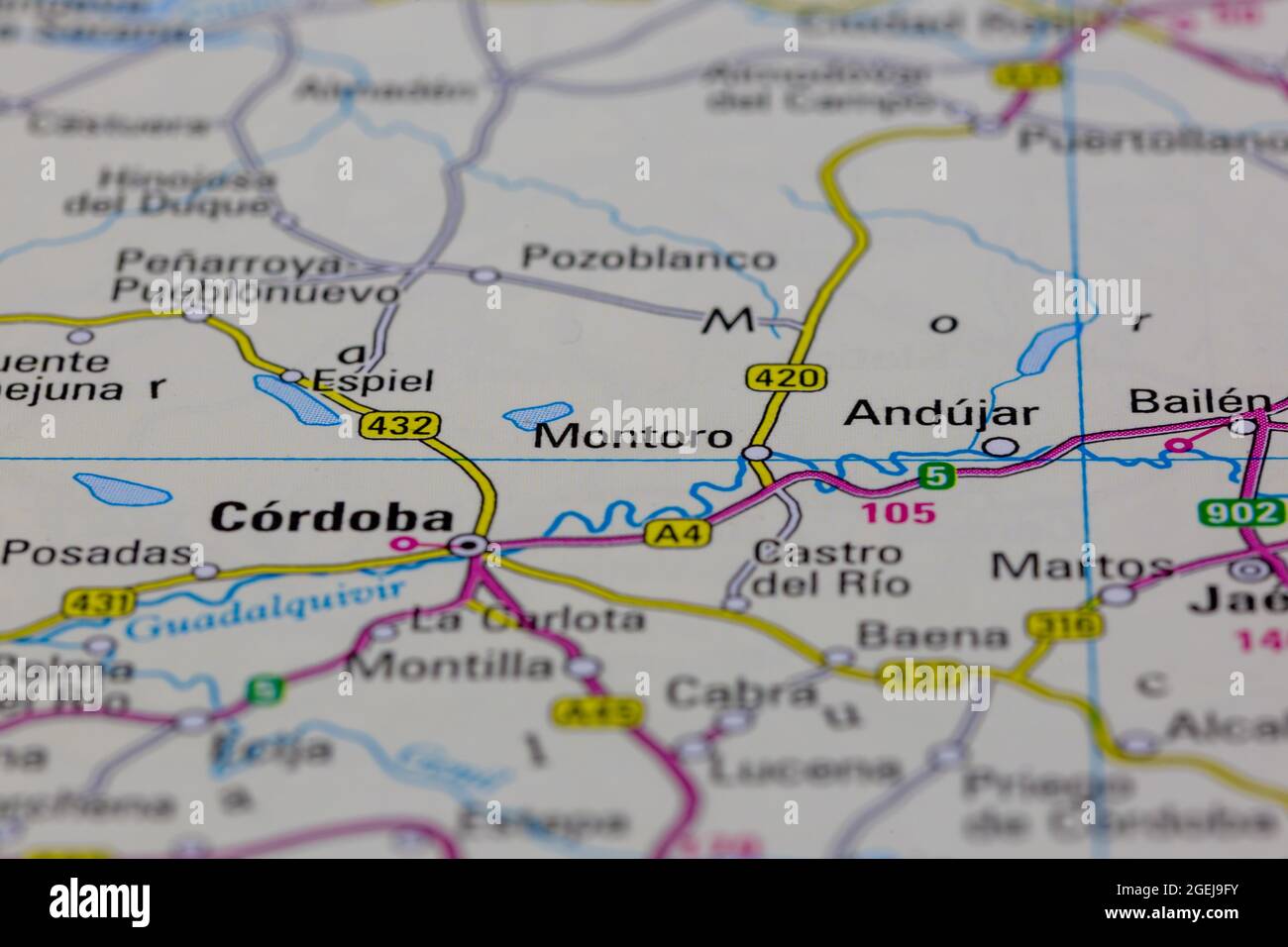 Map of montoro hi-res stock photography and images - Alamy