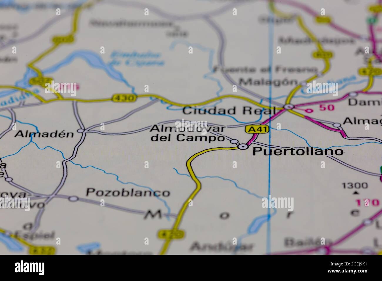 Map of almodovar del campo hi-res stock photography and images - Alamy