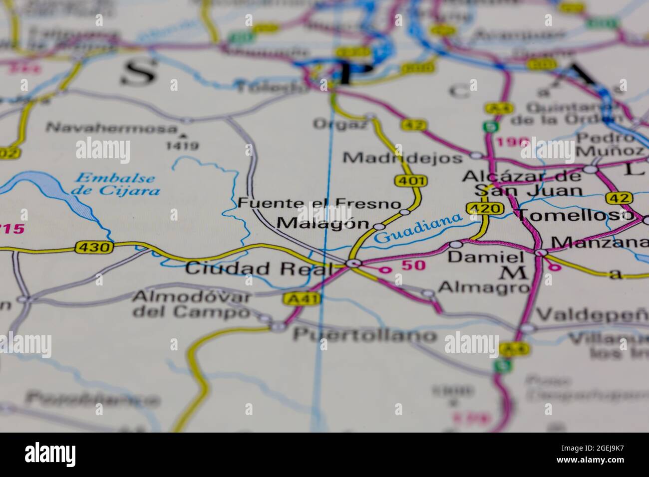 Map of malagon hi-res stock photography and images - Alamy