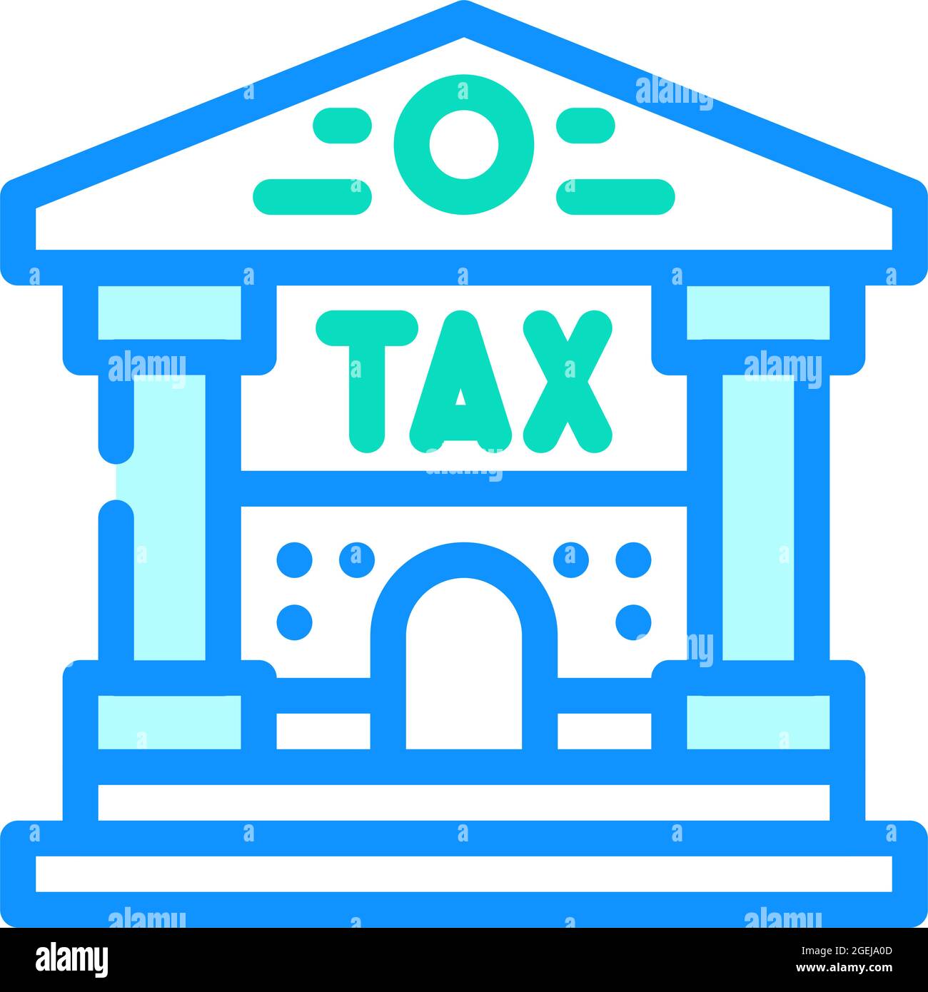 building tax color icon vector illustration Stock Vector Image & Art ...