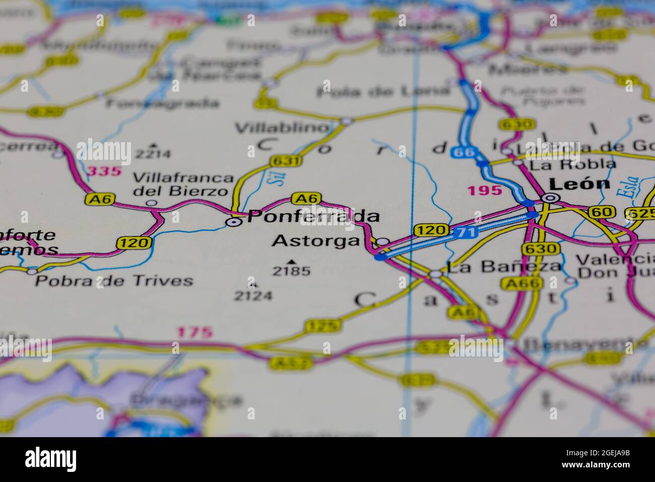 Ponferrada spain on a map hi-res stock photography and images - Alamy