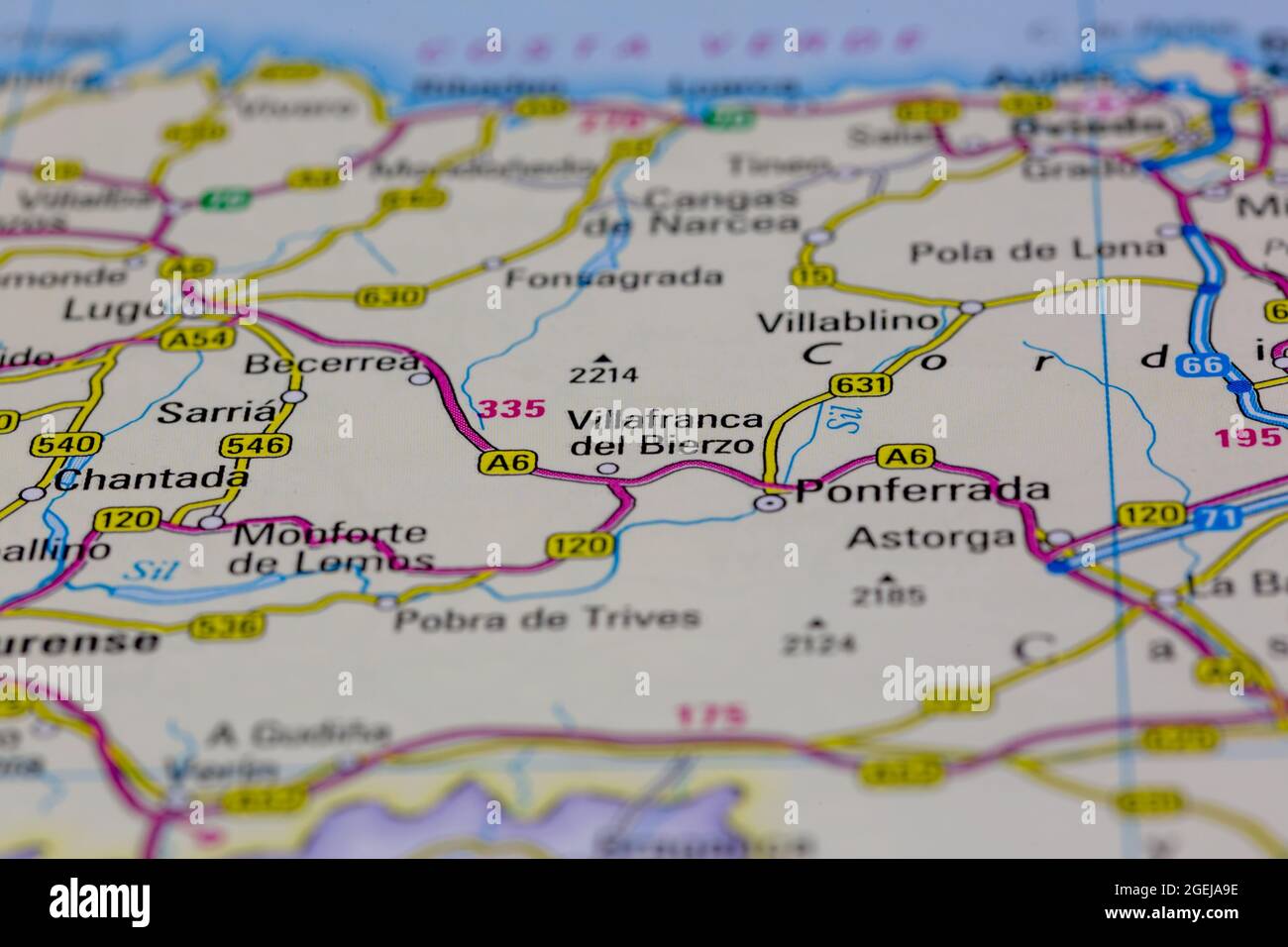 Villafranca del bierzo map hi-res stock photography and images - Alamy
