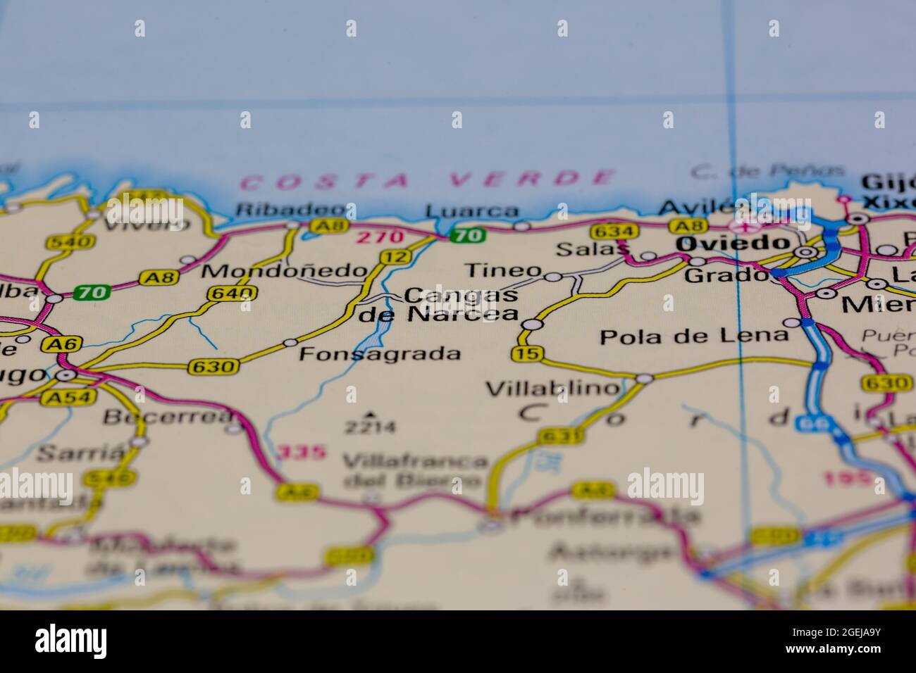 Cangas de narcea on a map hi-res stock photography and images - Alamy