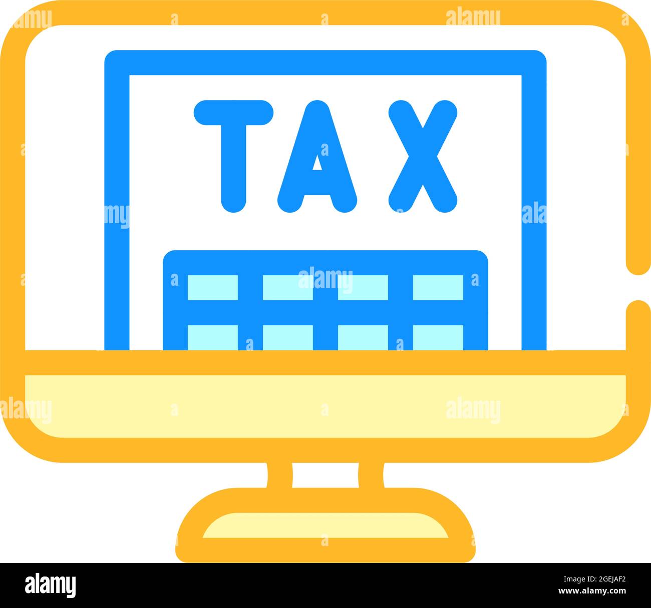 online tax color icon vector illustration Stock Vector Image & Art - Alamy