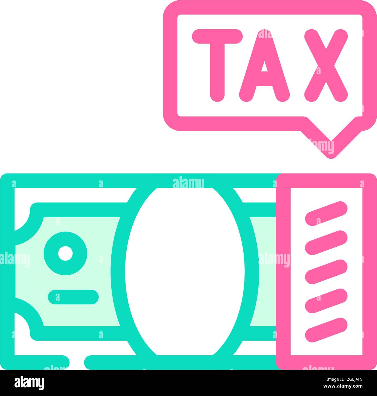 every dollar tax color icon vector illustration Stock Vector Image ...