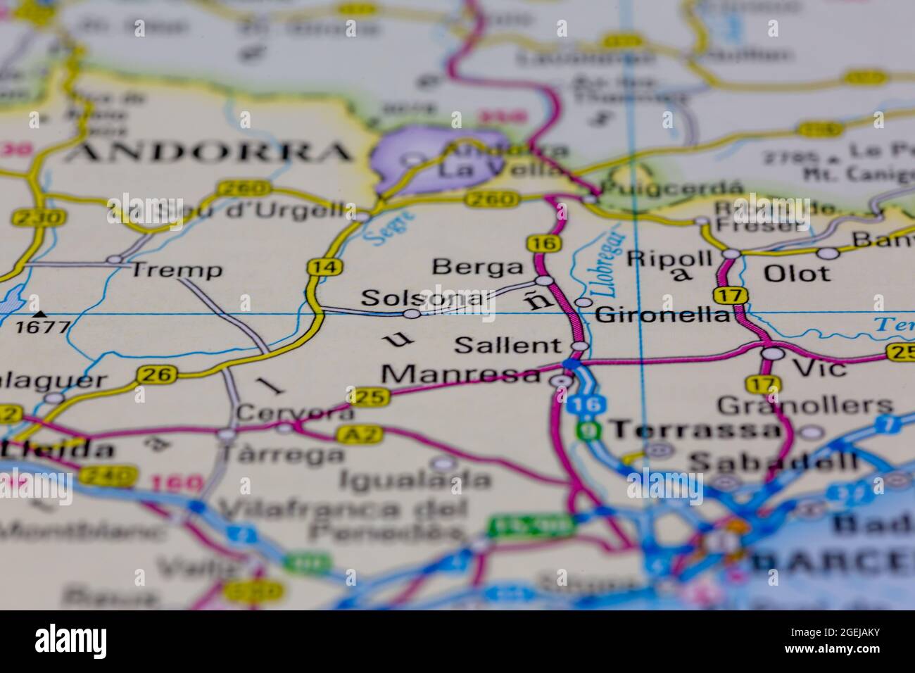 Map of solsona spain hi-res stock photography and images - Alamy