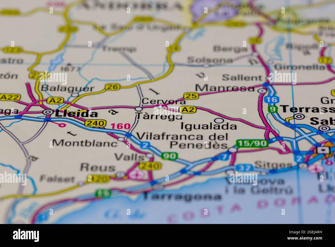 Map of tarrega spain hi-res stock photography and images - Alamy