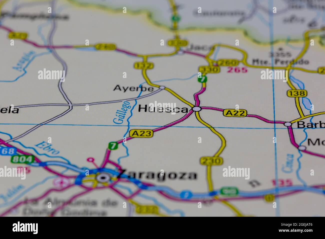 Huesca spain on a map hi-res stock photography and images - Alamy