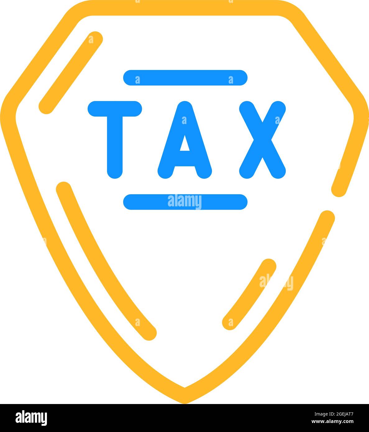 protection tax color icon vector illustration Stock Vector Image & Art ...
