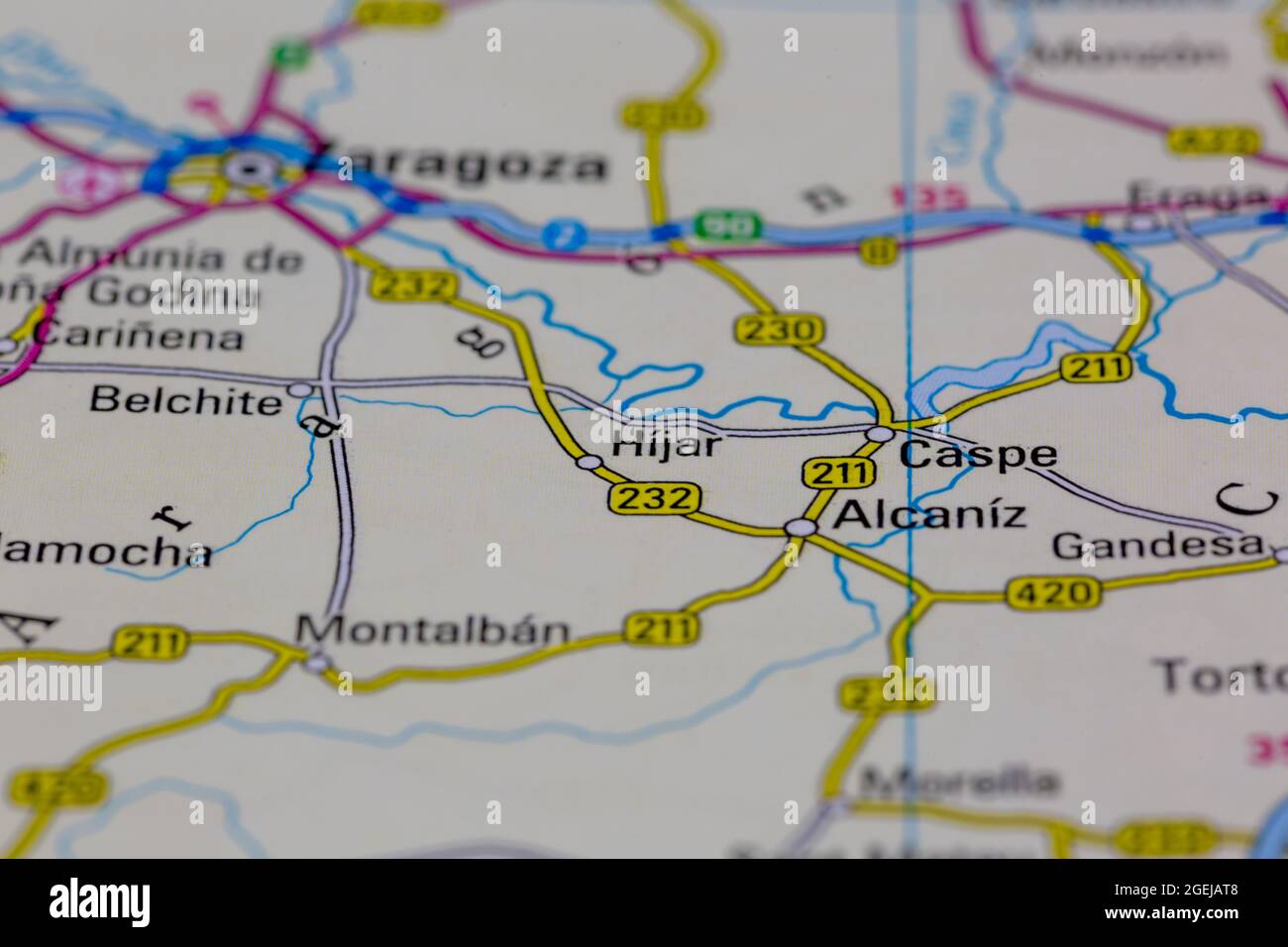 Map of hijar spain hi-res stock photography and images - Alamy