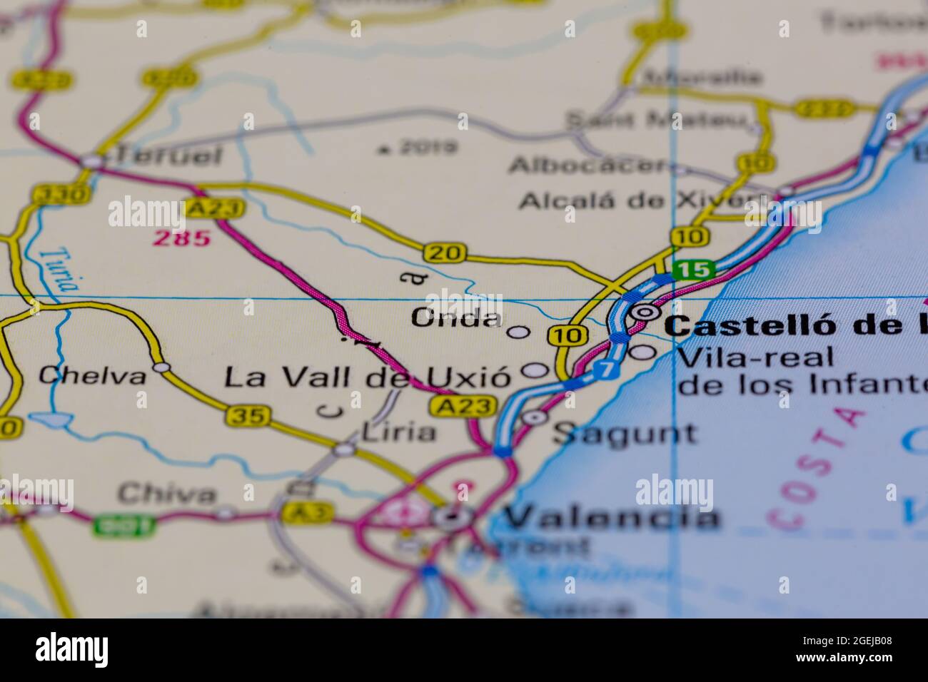 Onda spain on a map hi-res stock photography and images - Alamy