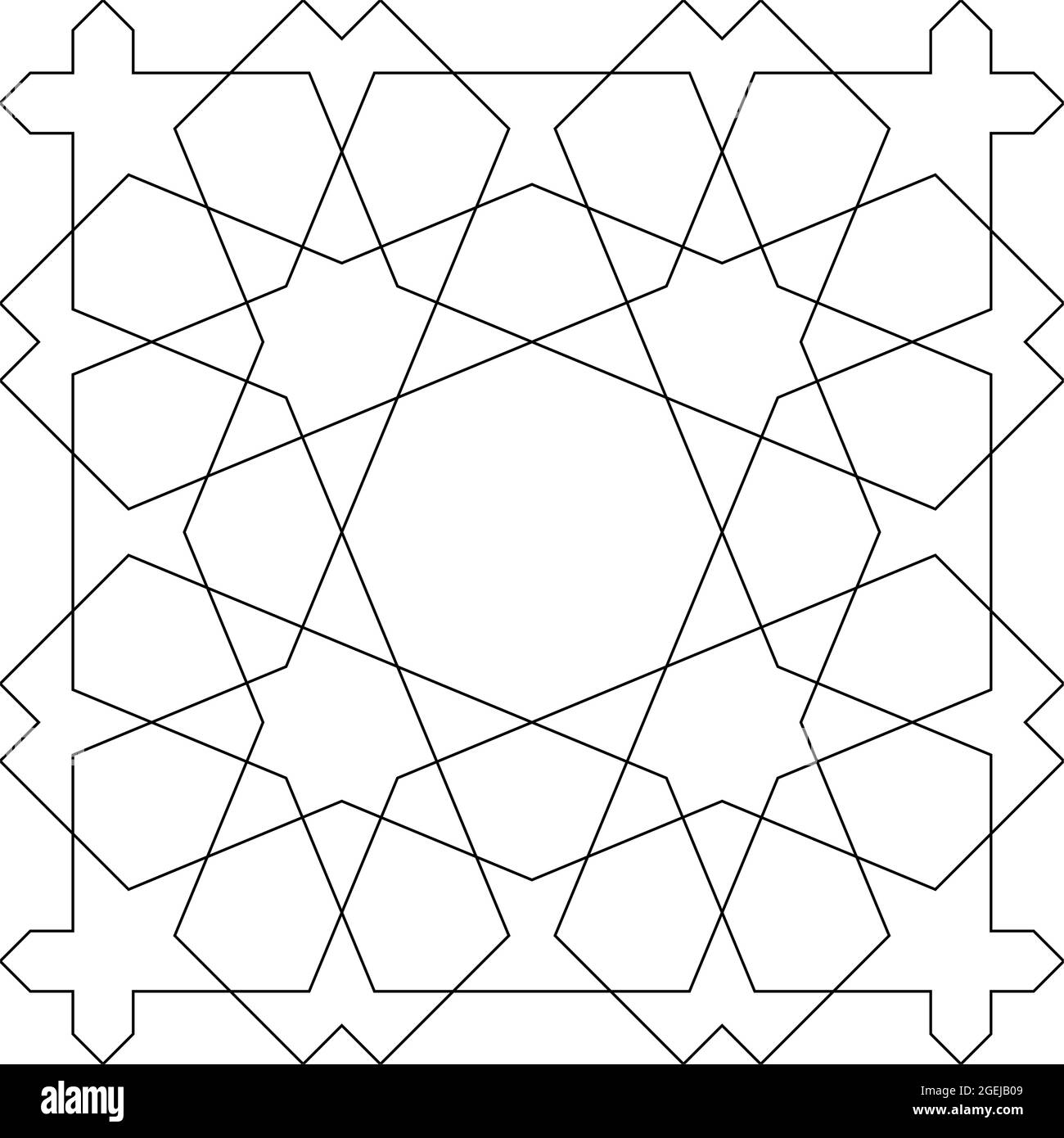 Islamic Geometric Patterns On Fabric