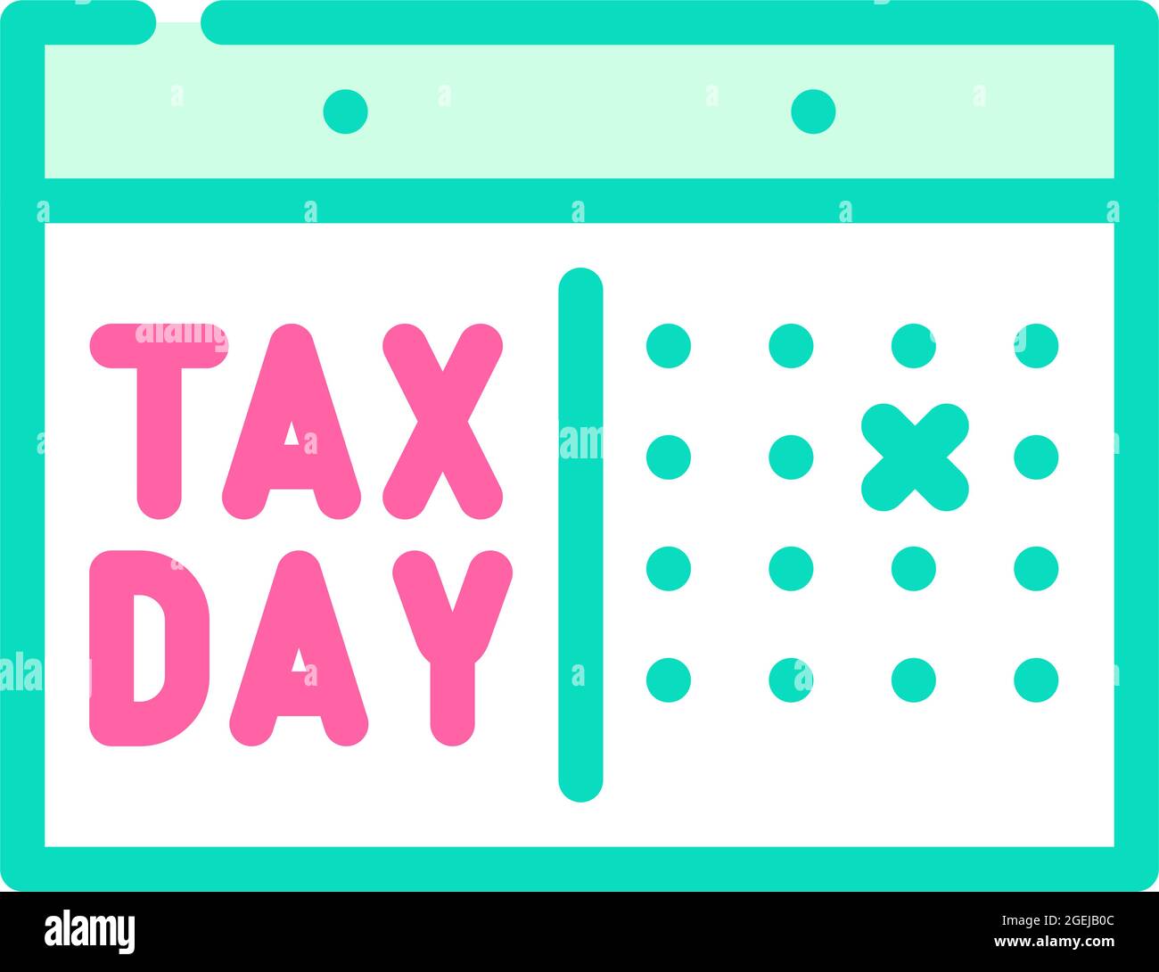 day tax color icon vector illustration Stock Vector Image & Art - Alamy