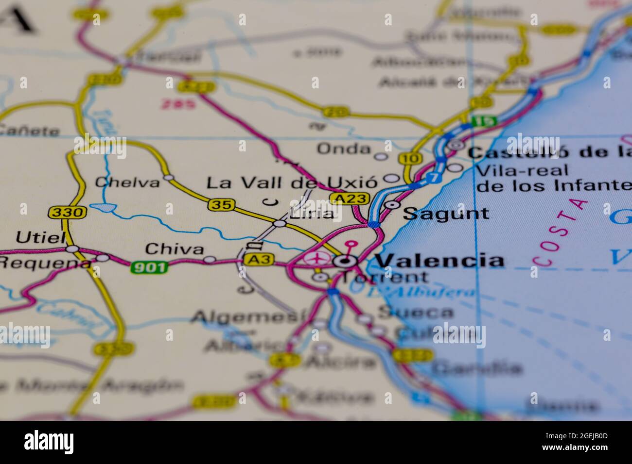 Map of liria spain hi-res stock photography and images - Alamy