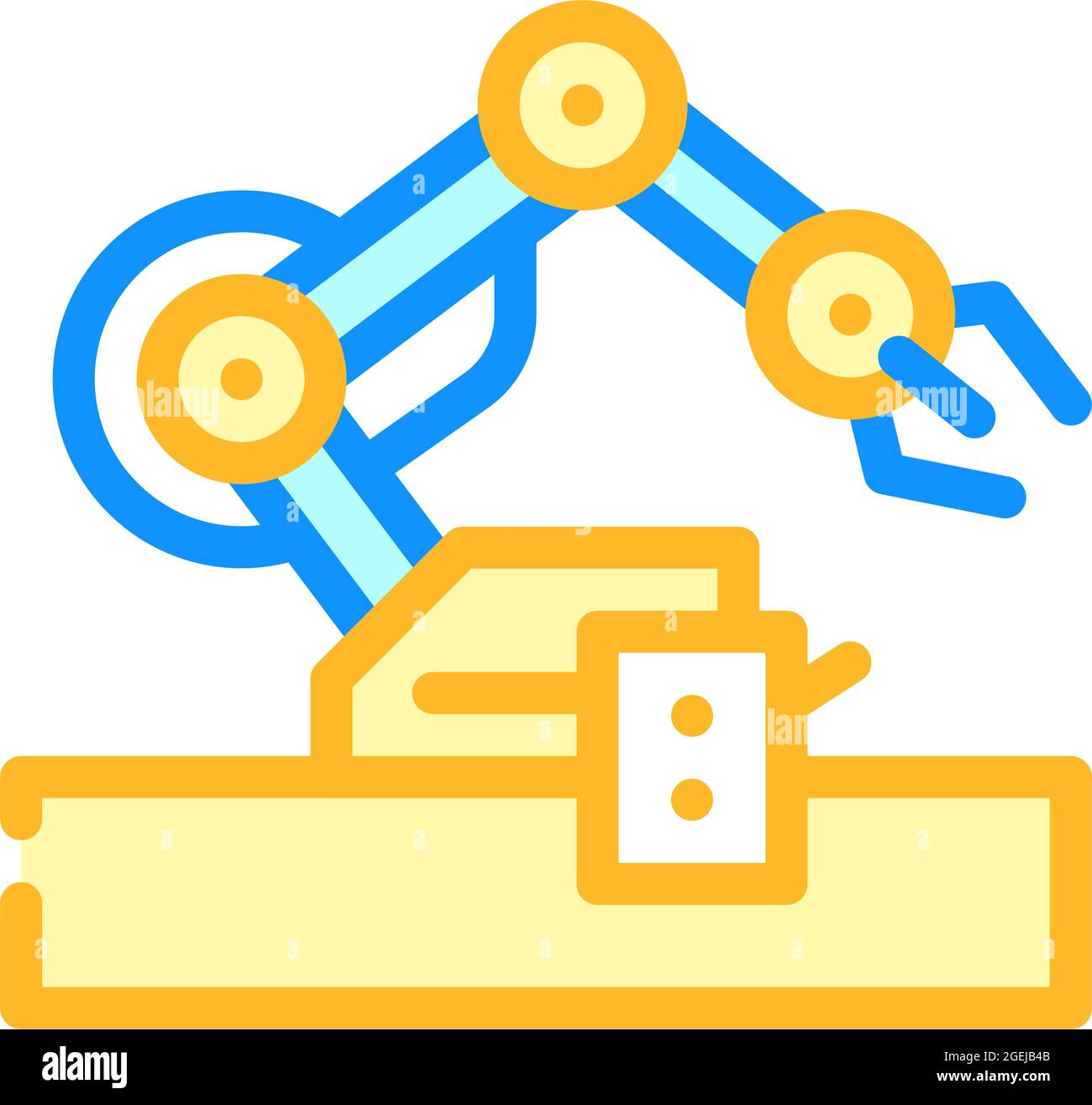 robotic arm robot color icon vector illustration Stock Vector Image ...