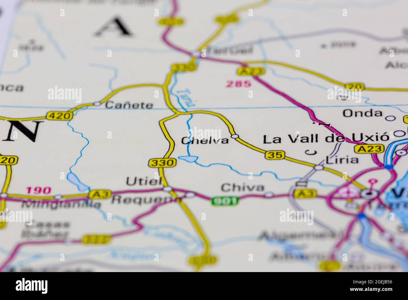 Map of chelva spain hi-res stock photography and images - Alamy