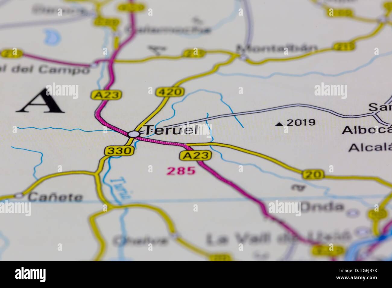 Teruel on a map hi-res stock photography and images - Alamy