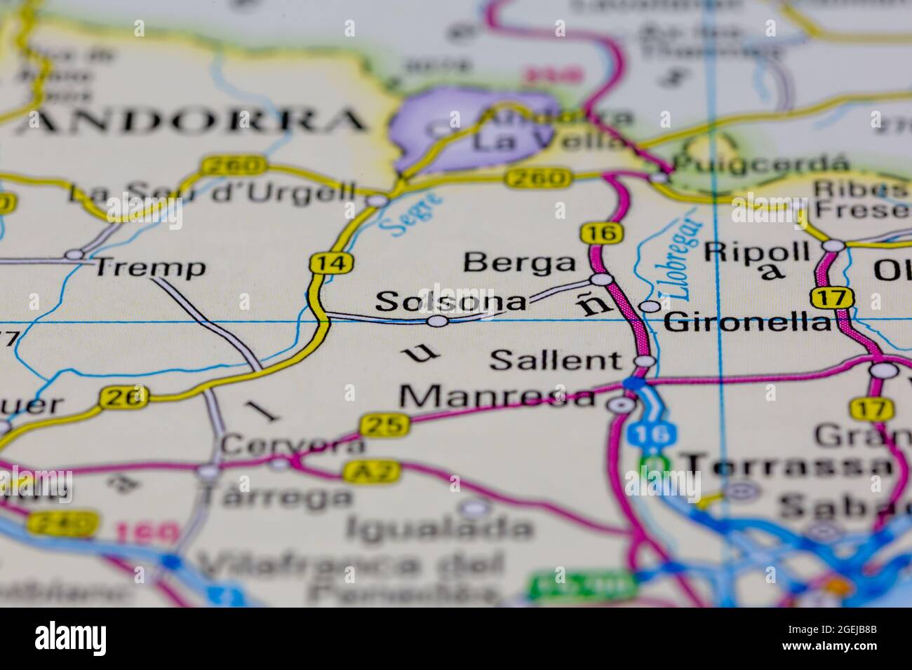 Map of solsona spain hi-res stock photography and images - Alamy