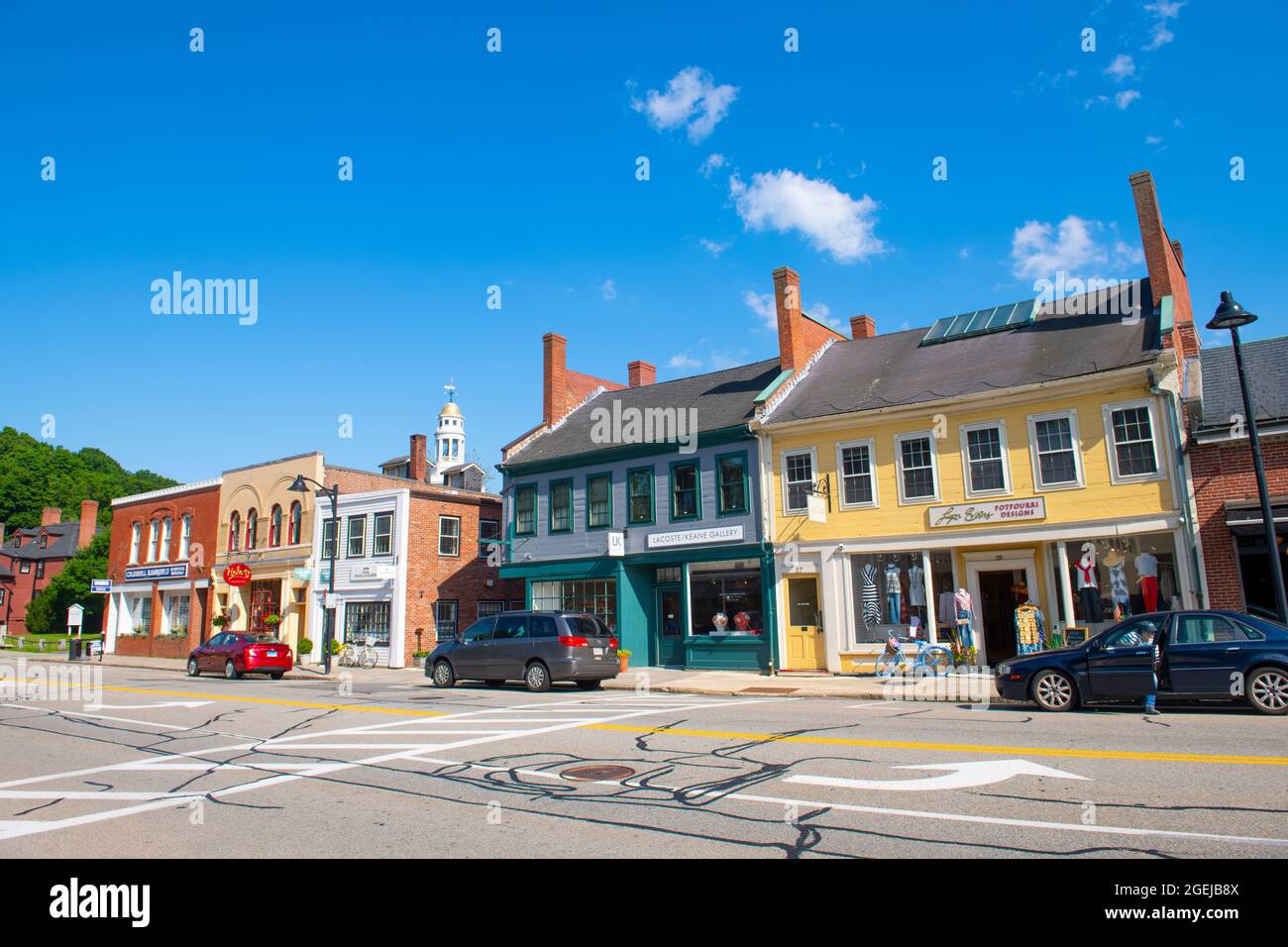 Historic Buildings on Main Street in Historic Center of Concord ...
