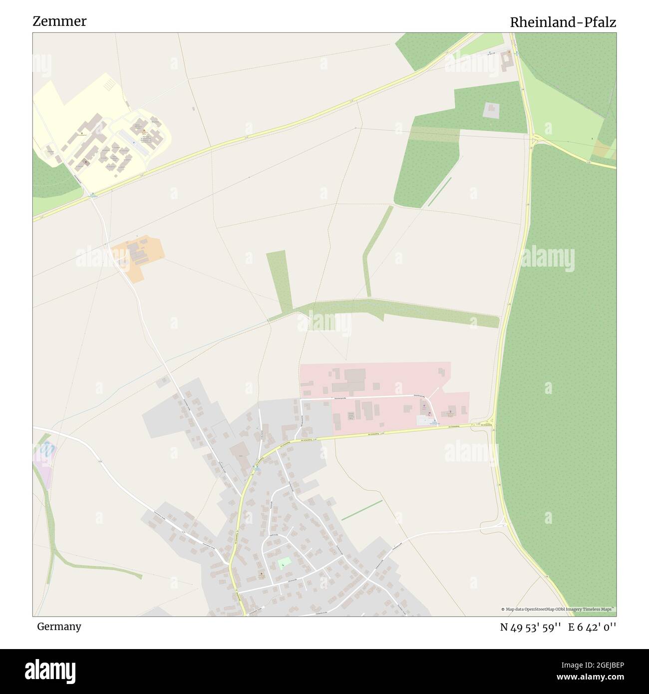Zemmer, Germany, Rheinland-Pfalz, N 49 53' 59'', E 6 42' 0'', map ...