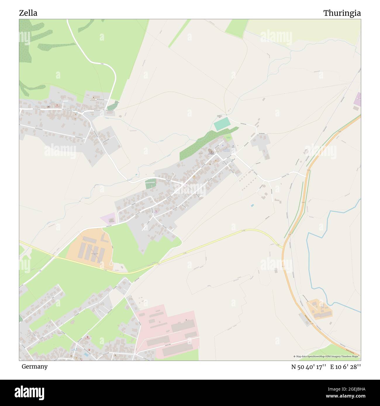 Zella, Germany, Thuringia, N 50 40' 17'', E 10 6' 28'', map, Timeless ...