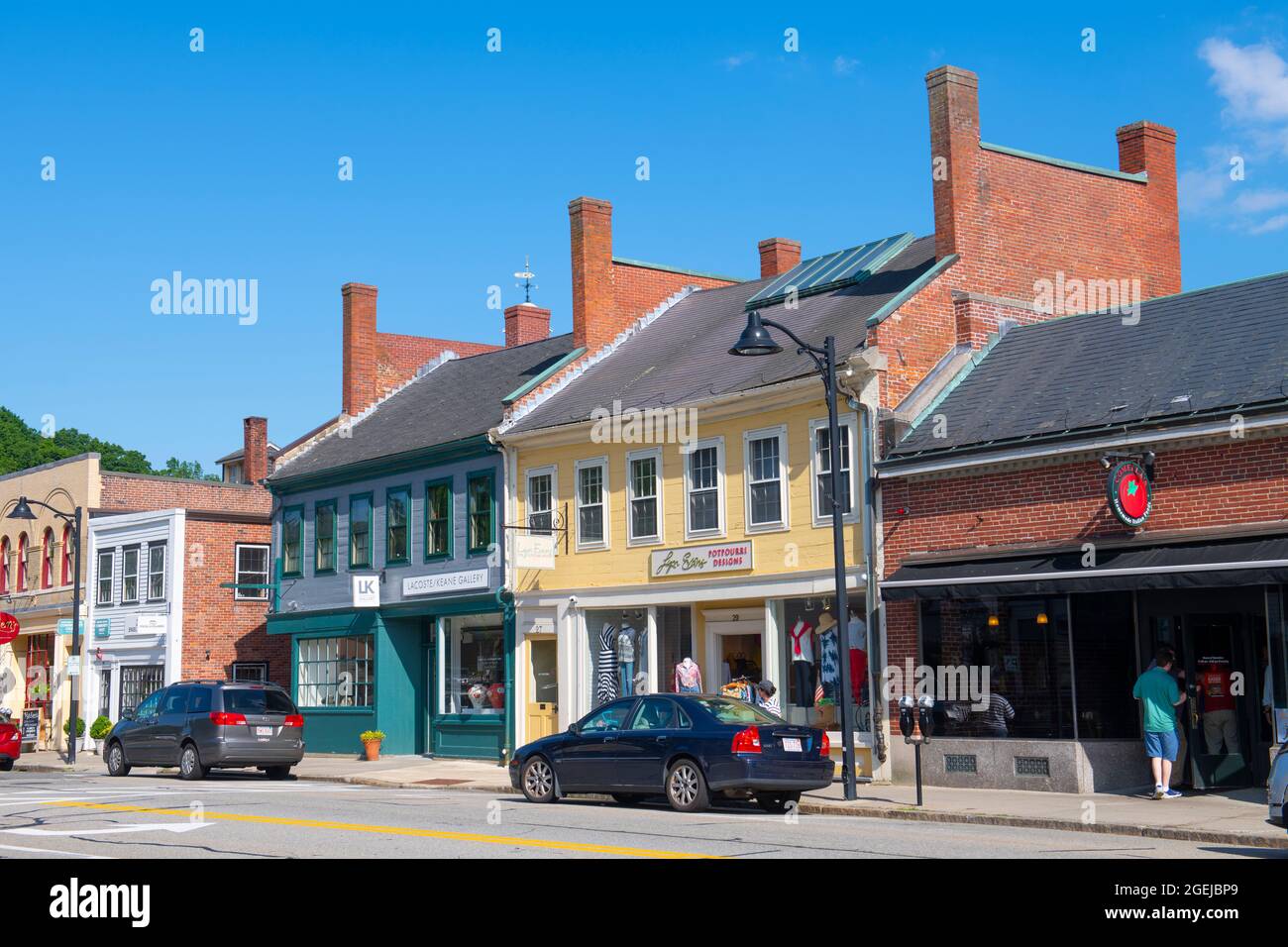 Historic Buildings on Main Street in Historic Center of Concord ...