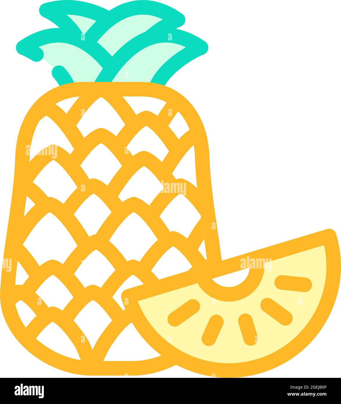 pineapple fruit color icon vector illustration Stock Vector Image & Art ...
