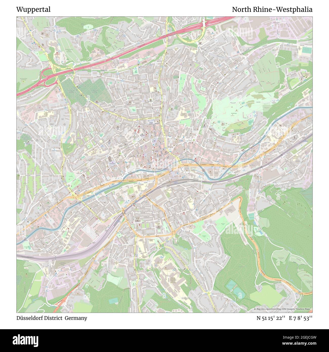 Map of wuppertal hi-res stock photography and images - Alamy