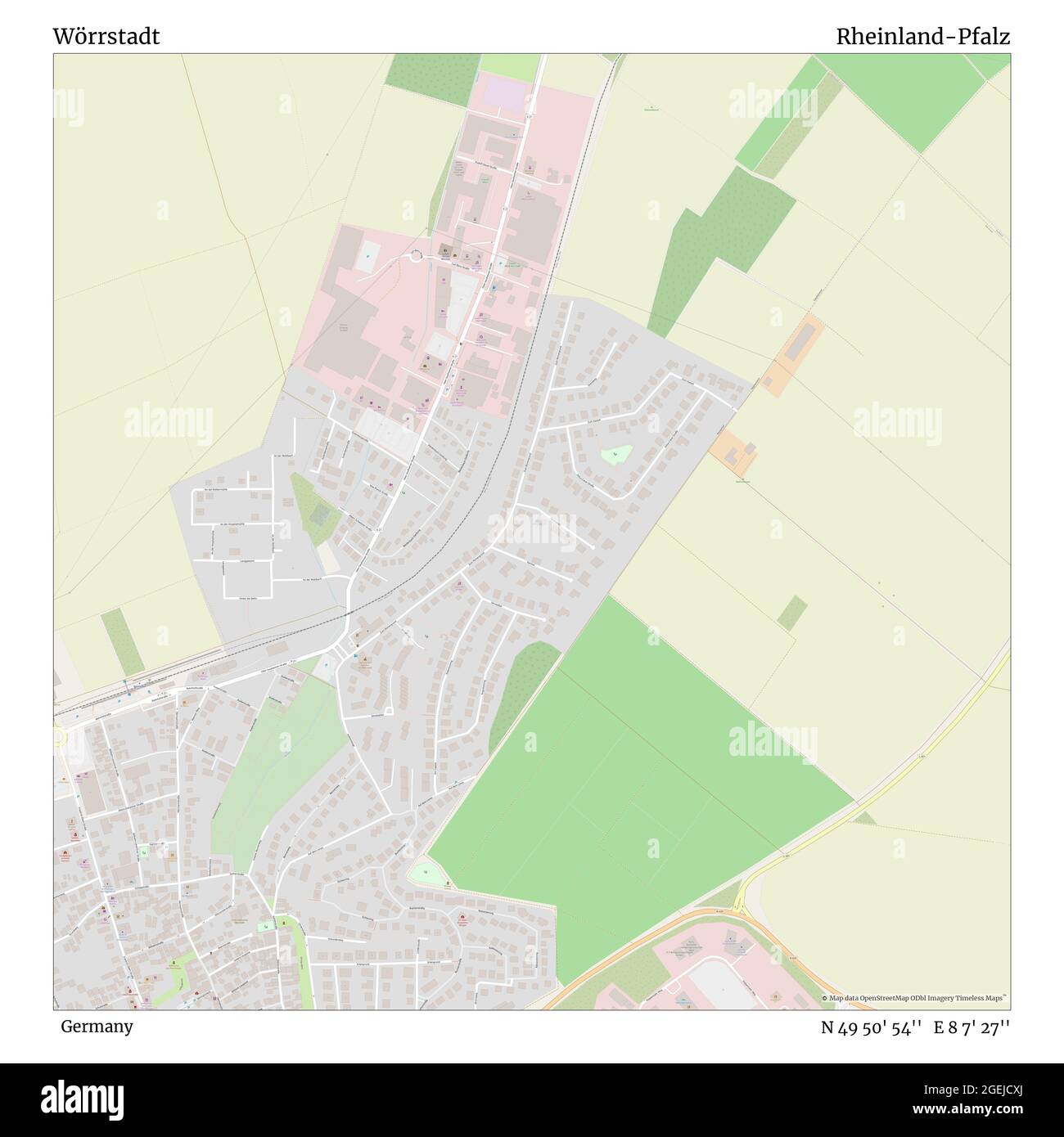 Wörrstadt, Germany, Rheinland-Pfalz, N 49 50' 54'', E 8 7' 27'', map ...