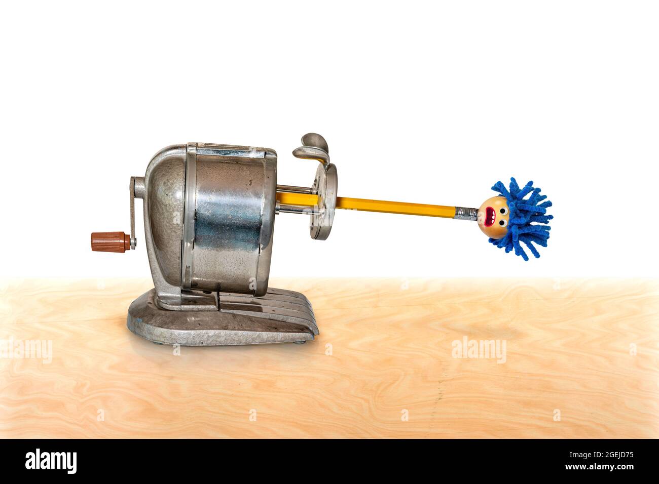 Old antique mechanical pencil sharpener (made in the 1950's) with a ...