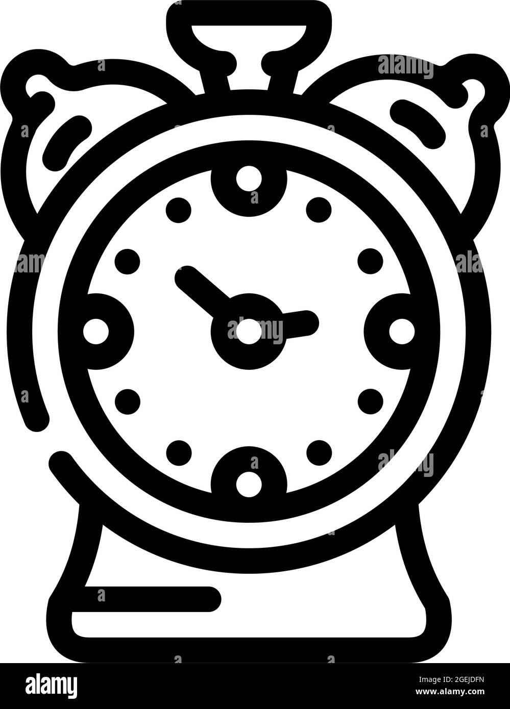 alarm clock line icon vector illustration Stock Vector Image & Art - Alamy