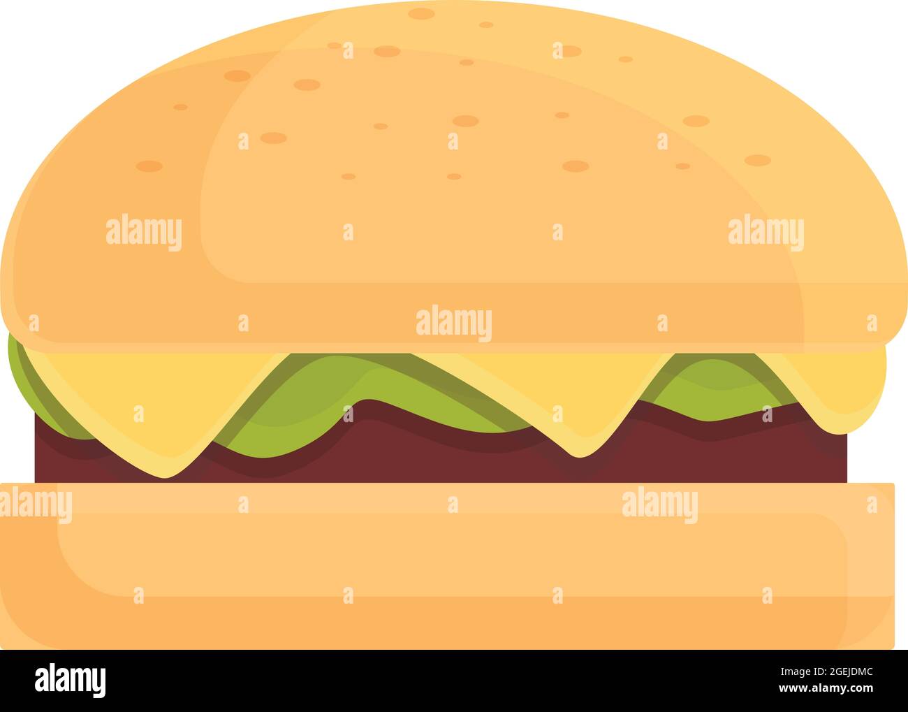 American burger icon cartoon vector. Hamburger bun. Restaurant ...