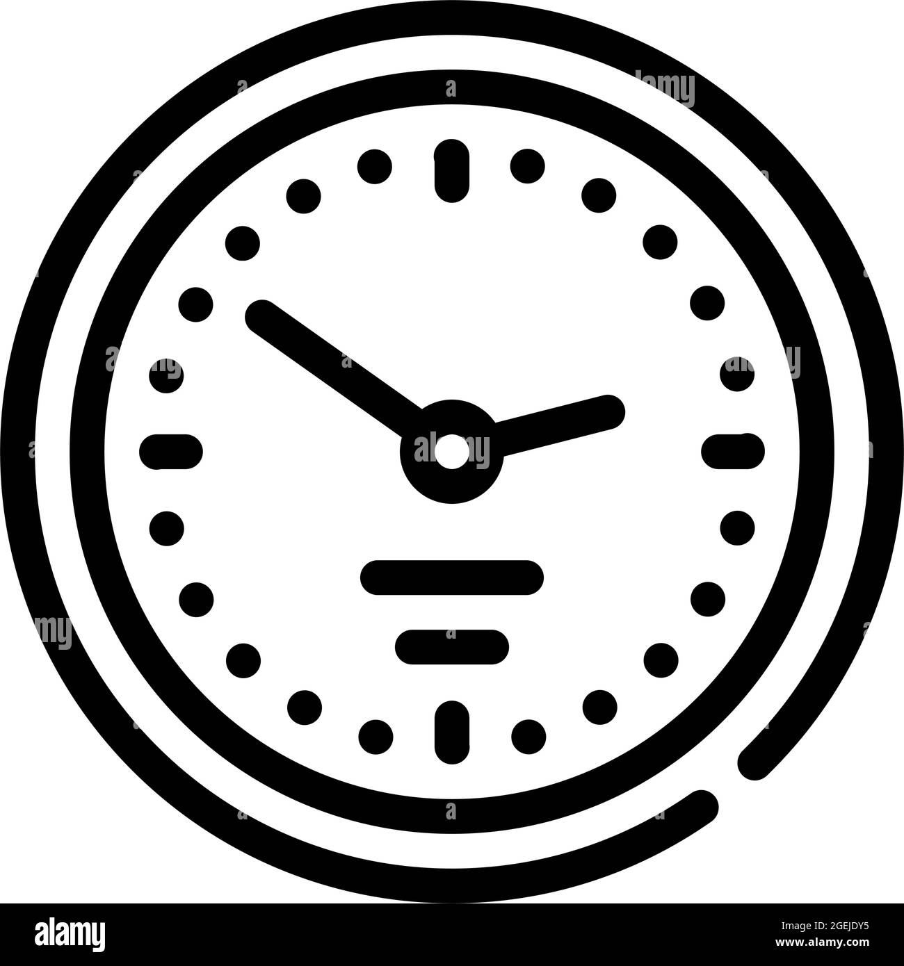 wall clock line icon vector illustration Stock Vector Image & Art - Alamy