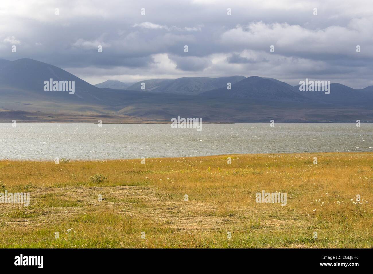 View of Paravani lake landscape in Javakheti, Georgia Stock Photo - Alamy