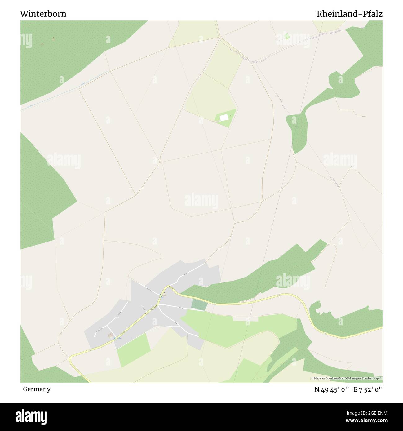 Winterborn, Germany, Rheinland-Pfalz, N 49 45' 0'', E 7 52' 0'', map ...