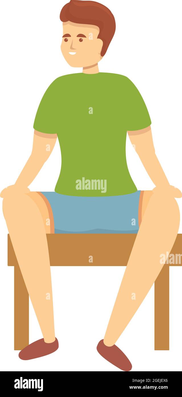 Resting man gym icon cartoon vector. Sport exercise. Active workout ...