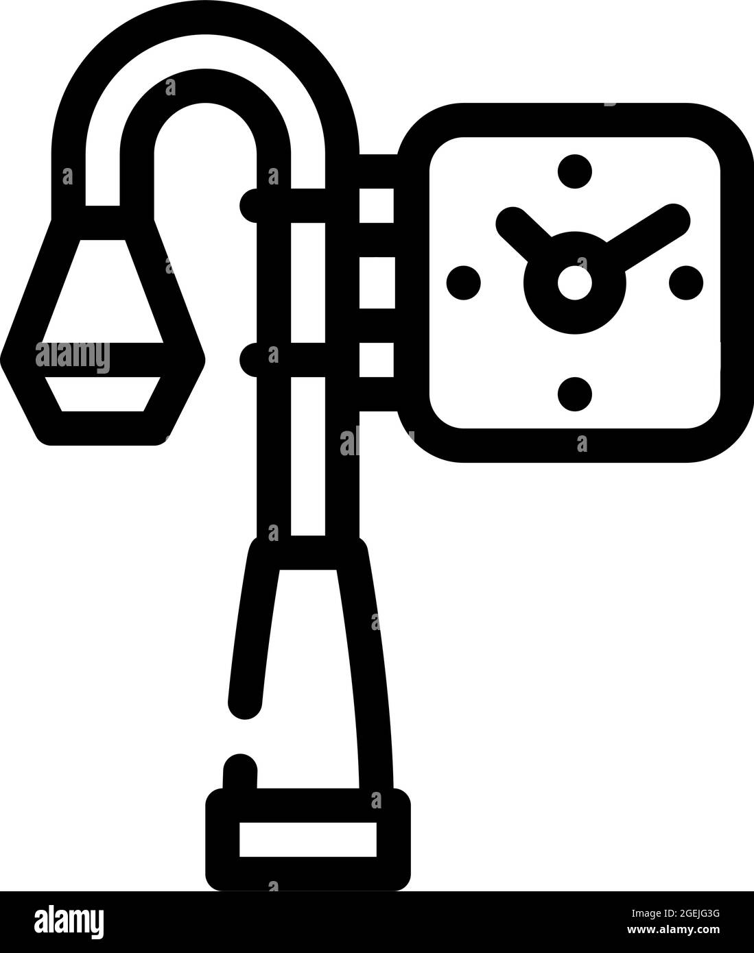 street clock line icon vector illustration Stock Vector Image & Art - Alamy