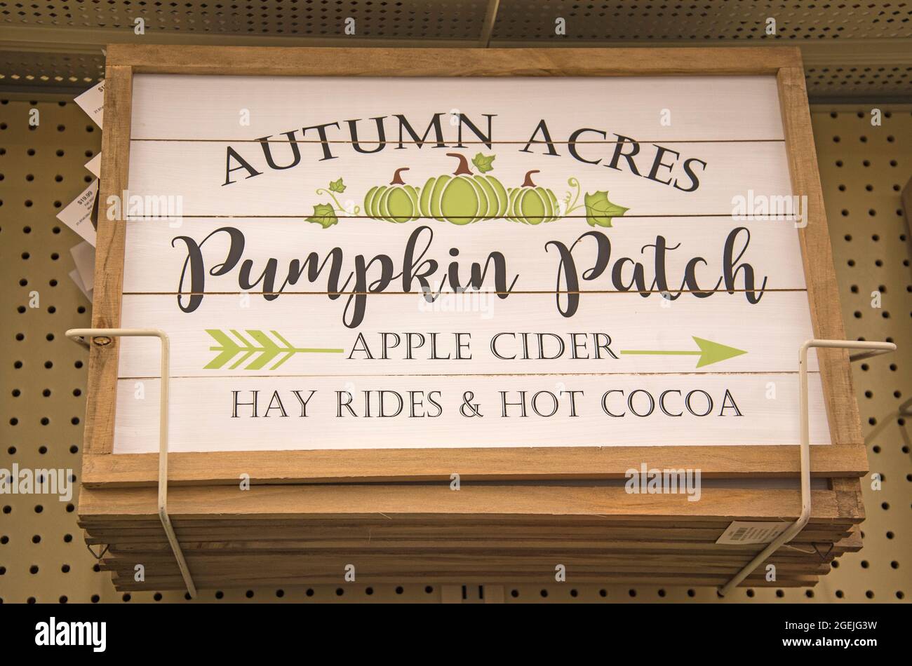 Fall and Thanksgiving seasonal decorations for sale in a local North ...