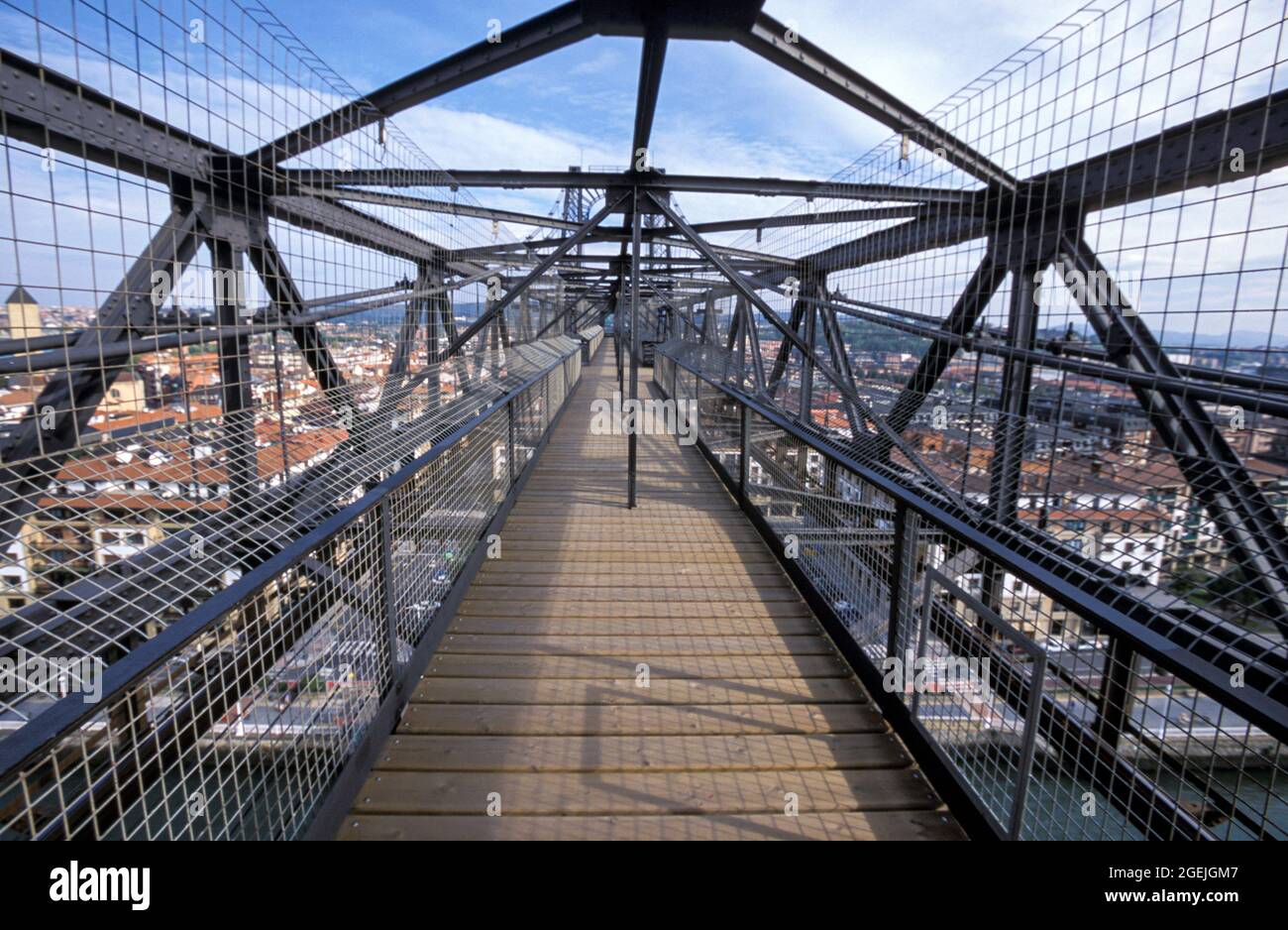 Vizcaya Bridge, a transporter bridge between Portugalete and Getxo ...