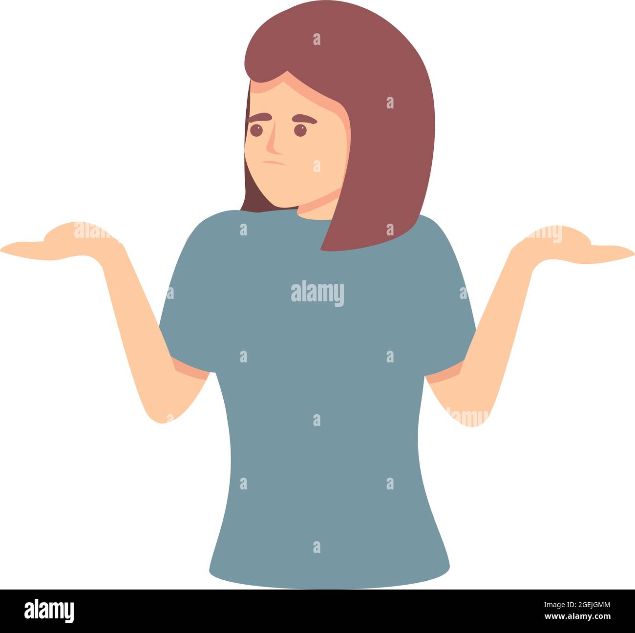 Ambiguous girl icon cartoon vector. Complex vuca. Uncertainty strategy ...