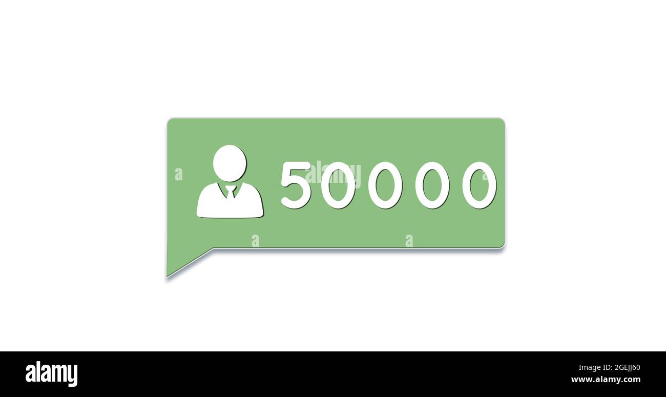 Green chat box with numbers 4k Stock Photo - Alamy